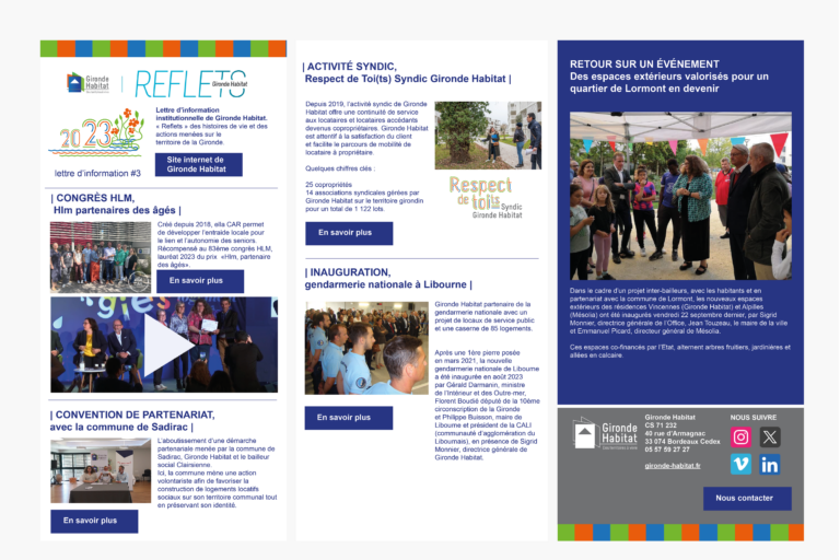 Reflets #3, la lettre d'information institutionnelle - Gironde Habitat